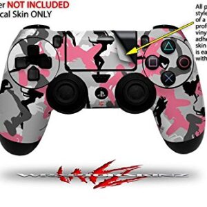 WraptorSkinz Skin Compatible with Sony PS4 Dualshock Controller PlayStation 4 Original Slim and Pro Sexy Girl Silhouette Camo Pink (Controller NOT Included)