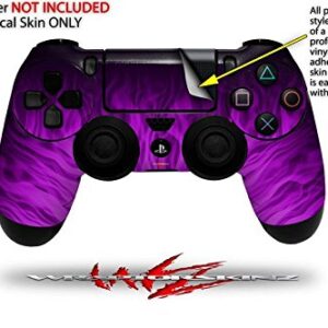 WraptorSkinz Skin Compatible with Sony PS4 Dualshock Controller Playstation 4 Original Slim and Pro Fire Purple (Controller NOT Included)