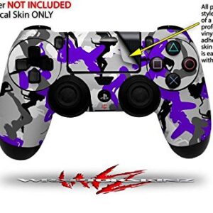 WraptorSkinz Skin Compatible with Sony PS4 Dualshock Controller PlayStation 4 Original Slim and Pro Sexy Girl Silhouette Camo Purple (Controller NOT Included)