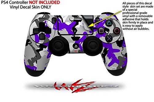 WraptorSkinz Skin Compatible with Sony PS4 Dualshock Controller PlayStation 4 Original Slim and Pro Sexy Girl Silhouette Camo Purple (Controller NOT Included)