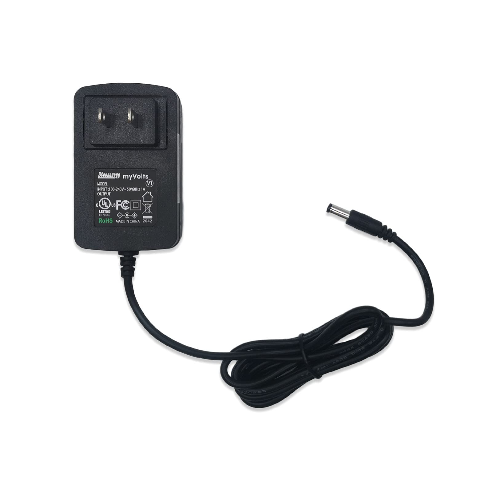 MyVolts 12V Power Supply Adaptor Compatible with/Replacement for Korg KP3 Sampler - US Plug