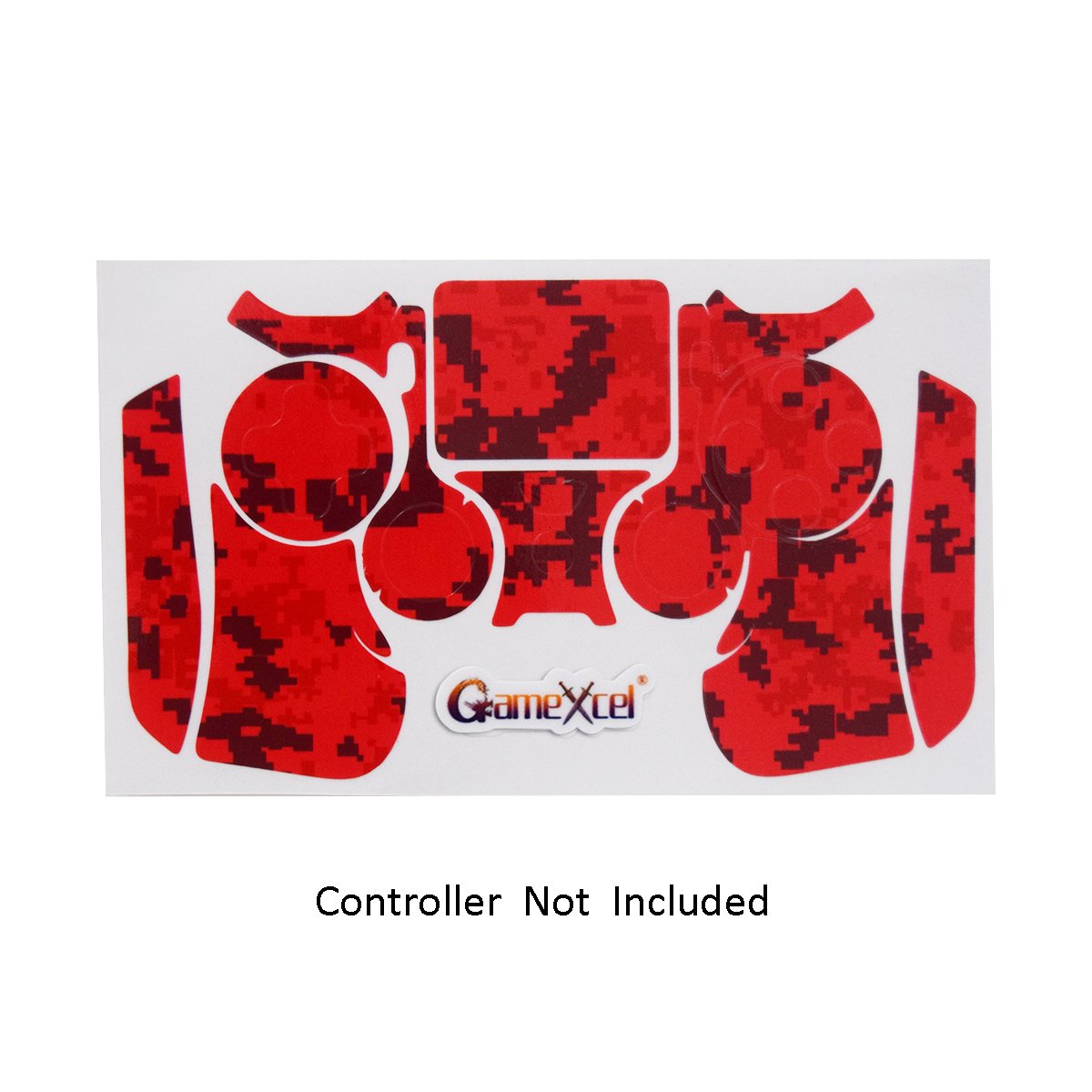 Designer Skin Compatible with PS4 Controller, Decal Sticker Compatible with Sony PlayStation 4 DualShock Controller - Digicamo Red