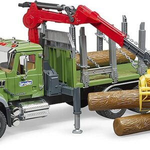 Mack Granite Timber Truck with Loading Crane and 3 Trunks