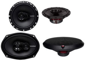 rockford fosgate r169x3 6x9 260w 3 way + r165x3 6.5" 3 way car speakers coaxial