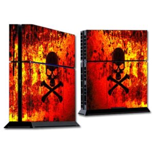 mightyskins skin compatible with sony ps4 console - bio skull | protective, durable, and unique vinyl decal wrap cover | easy to apply, remove, and change styles | made in the usa