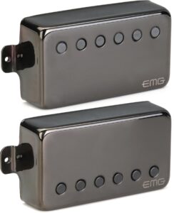 emg jh james hetfield signature guitar pickup set, black chrome