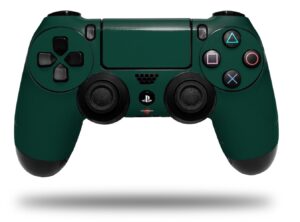 wraptorskinz skin compatible with sony ps4 dualshock controller playstation 4 original slim and pro solids collection hunter green (controller not included)