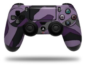 wraptorskinz skin compatible with sony ps4 dualshock controller playstation 4 original slim and pro camouflage purple (controller not included)