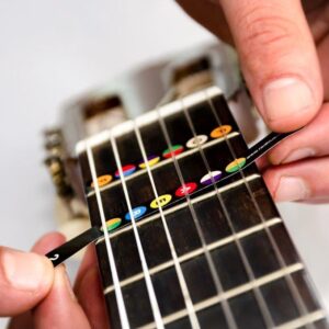 NeckNotes Guitar Trainer | Color Coded Fretboard Fret Map Guitar Note Stickers for Beginner to Advanced Learning of Guitar and Music Theory | Standard Edition (For Acoustic and Electric Guitars)