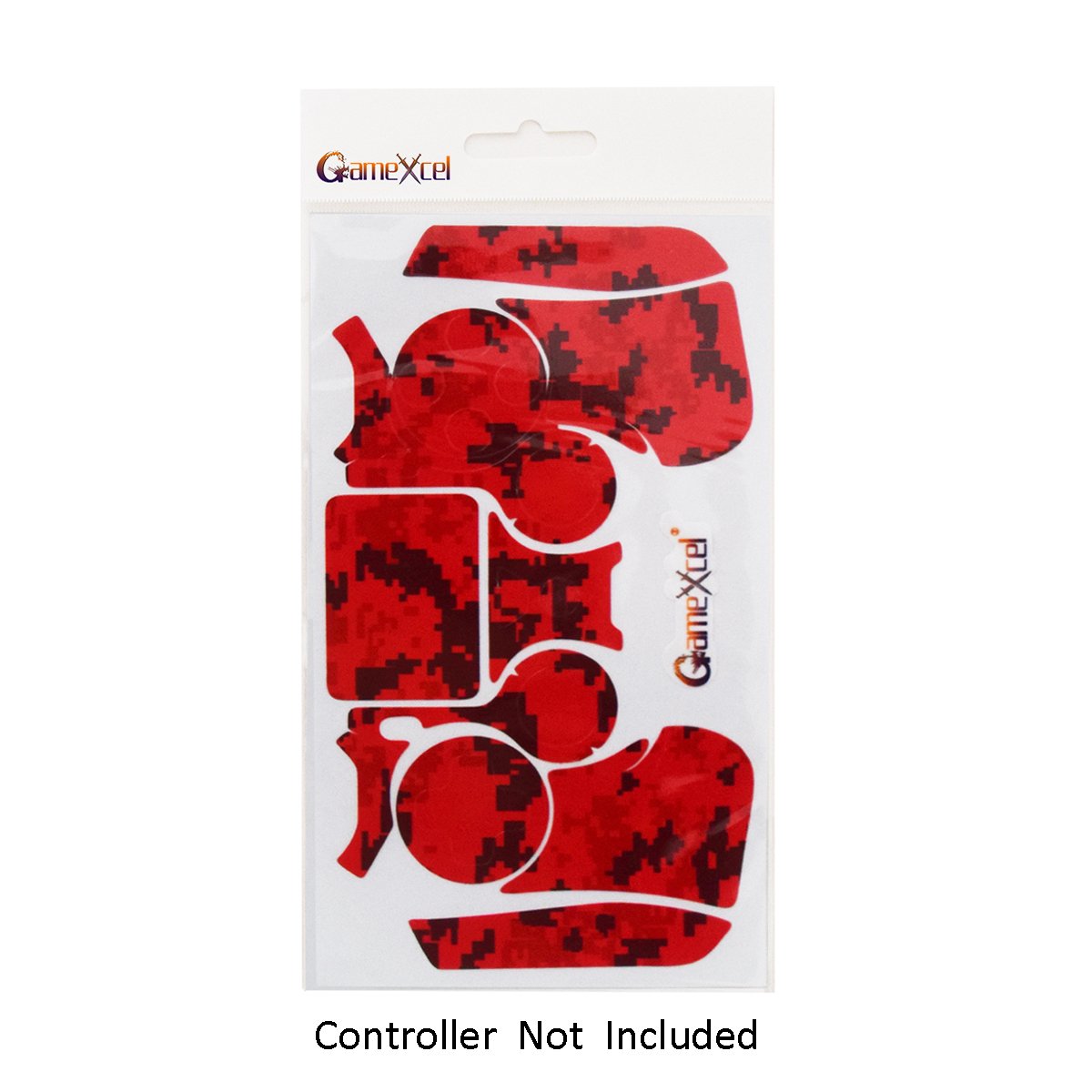 Designer Skin Compatible with PS4 Controller, Decal Sticker Compatible with Sony PlayStation 4 DualShock Controller - Digicamo Red