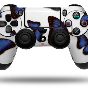 WraptorSkinz Skin Compatible with Sony PS4 Dualshock Controller PlayStation 4 Original Slim and Pro Butterflies Blue (Controller NOT Included)