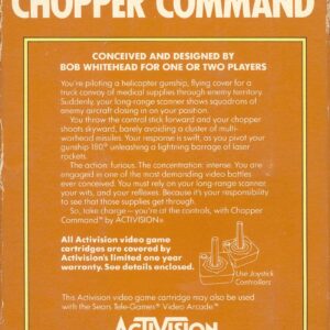 Chopper Command Atari 2600 Video Game Cartridge