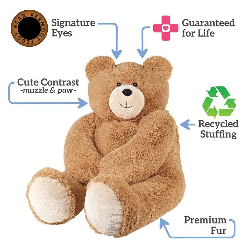 Vermont Teddy Bear Giant Teddy Bear - Big Teddy Bear, 4 Foot, 48", 4 FT, Giant Stuffed Animal