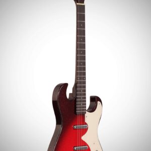 Silvertone Classic 1449-RSFB Solid-Body Electric Guitar, Red/Silver Flake Burst