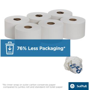 Georgia-Pacific SofPull 19510 Centerpull 2-Ply High Capacity Toilet Paper, 1000 Sheets Per Roll, 6 Rolls Per Case, White