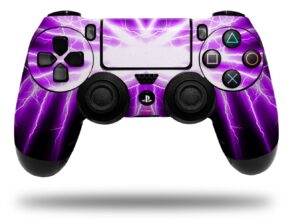 wraptorskinz skin compatible with sony ps4 dualshock controller playstation 4 original slim and pro lightning purple (controller not included)