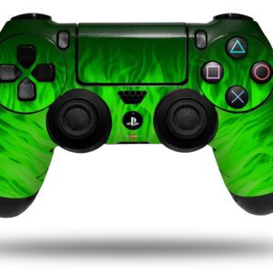 WraptorSkinz Skin compatible with Sony PS4 Dualshock Controller PlayStation 4 Original Slim and Pro Fire Green (CONTROLLER NOT INCLUDED)