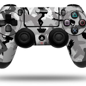 WraptorSkinz Skin compatible with Sony PS4 Dualshock Controller PlayStation 4 Original Slim and Pro Sexy Girl Silhouette Camo Gray (CONTROLLER NOT INCLUDED)