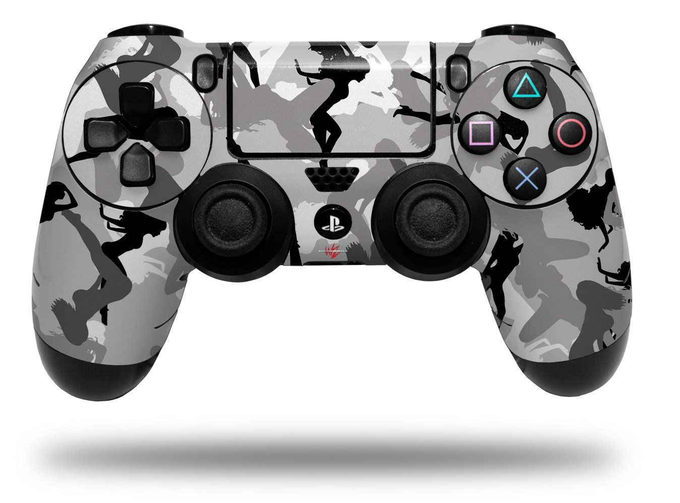 WraptorSkinz Skin compatible with Sony PS4 Dualshock Controller PlayStation 4 Original Slim and Pro Sexy Girl Silhouette Camo Gray (CONTROLLER NOT INCLUDED)