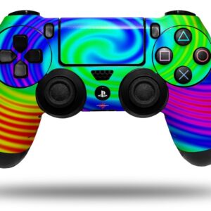 WraptorSkinz Skin Compatible with Sony PS4 Dualshock Controller PlayStation 4 Original Slim and Pro Rainbow Swirl (Controller NOT Included)