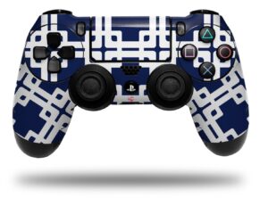 wraptorskinz skin compatible with sony ps4 dualshock controller playstation 4 original slim and pro boxed navy blue (controller not included)