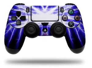 wraptorskinz skin compatible with sony ps4 dualshock controller playstation 4 original slim and pro lightning blue (controller not included)