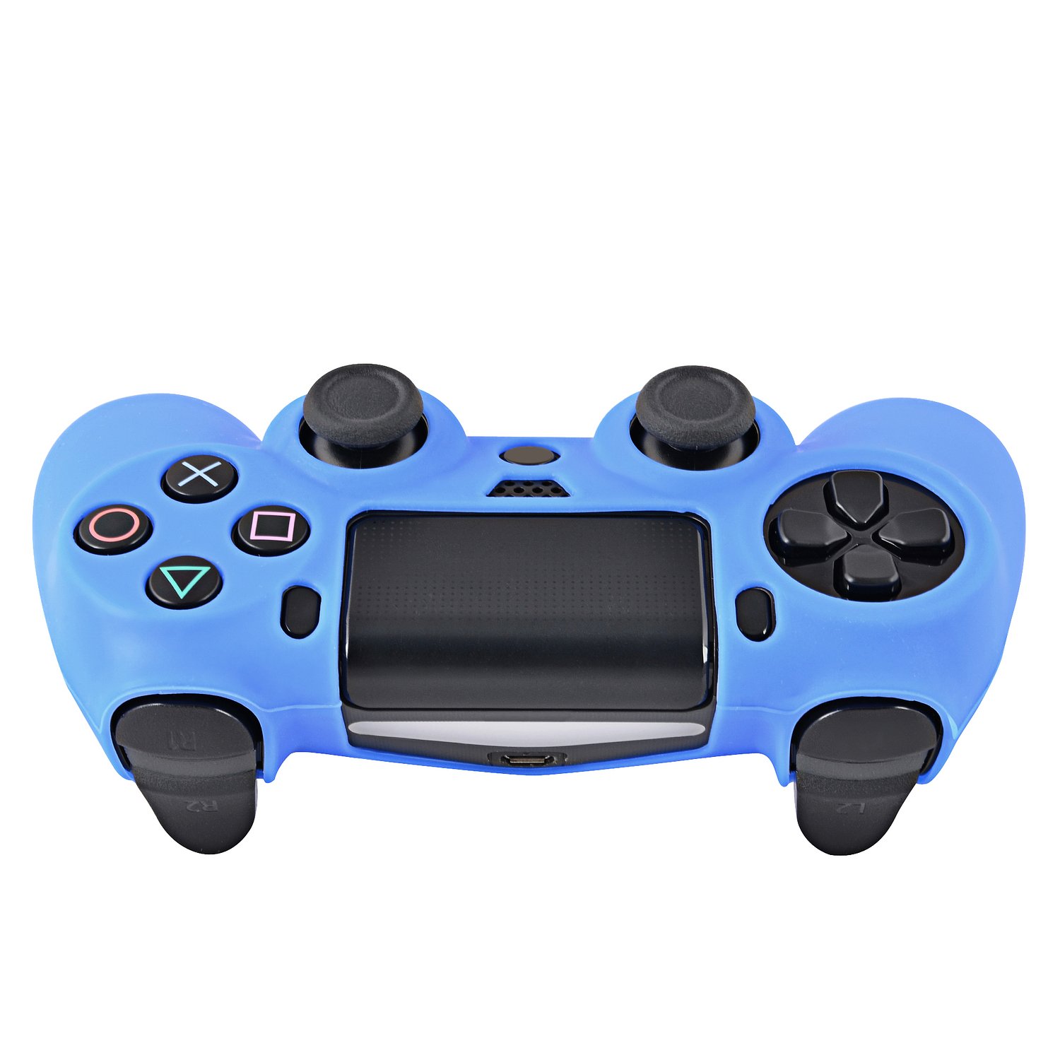 For PS4 Controller Silicone Skin Case Cover, Insten Silicone Controller Skin Case Compatible With Sony PlayStation 4 PS4 Controller, Blue