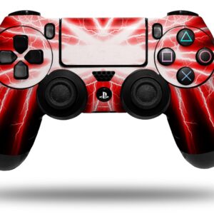 WraptorSkinz Skin Compatible with Sony PS4 Dualshock Controller PlayStation 4 Original Slim and Pro Lightning Red (Controller NOT Included)