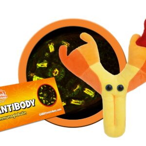 GIANTmicrobes Antibody Plush, Blood Cell Plush, Blood Bank Laboratory Gifts, Lab Tech Gifts, Hematology Gifts, Leukemia Gifts, Get Well Gifts