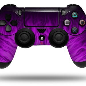 WraptorSkinz Skin Compatible with Sony PS4 Dualshock Controller Playstation 4 Original Slim and Pro Fire Purple (Controller NOT Included)