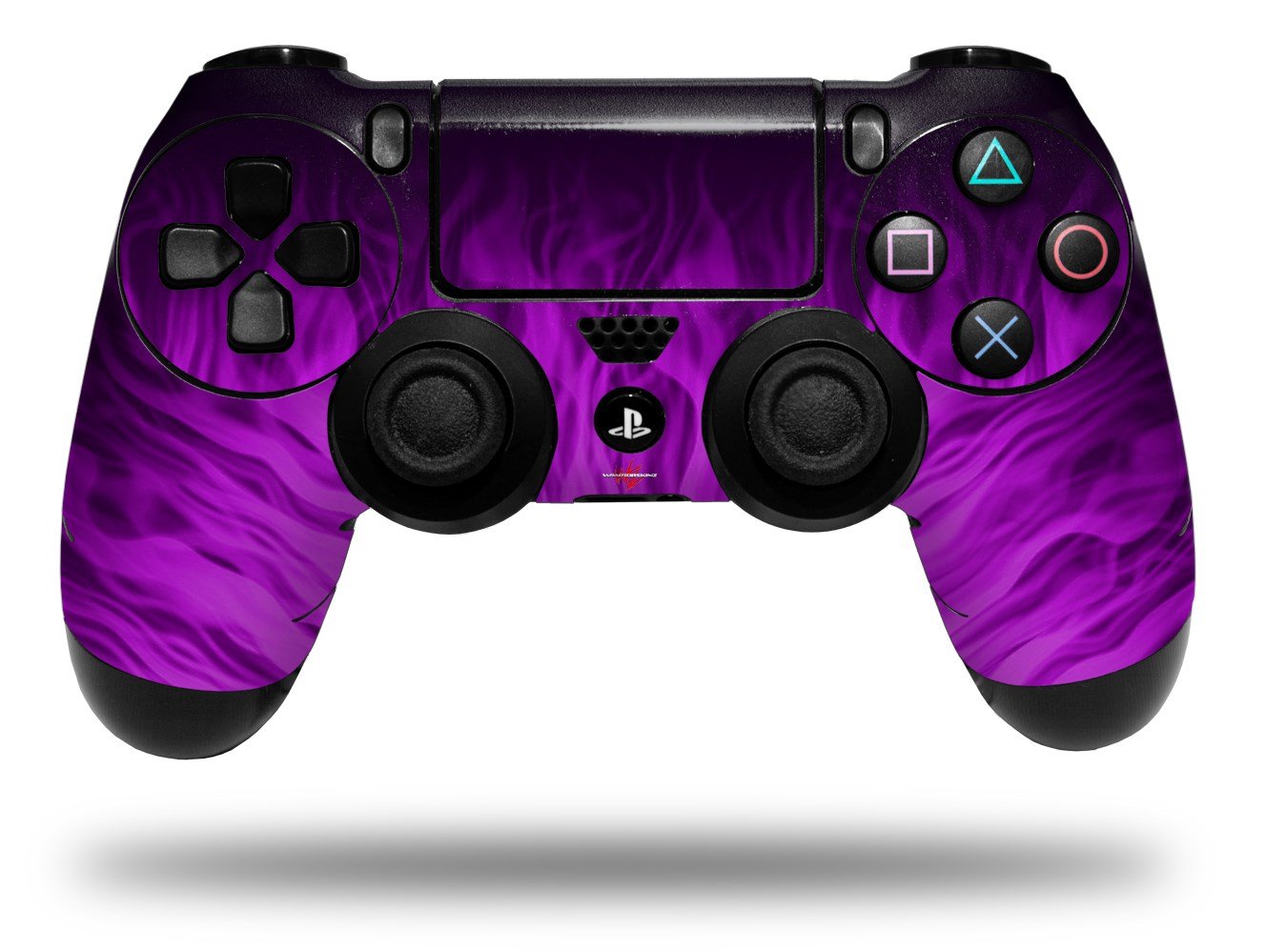 WraptorSkinz Skin Compatible with Sony PS4 Dualshock Controller Playstation 4 Original Slim and Pro Fire Purple (Controller NOT Included)