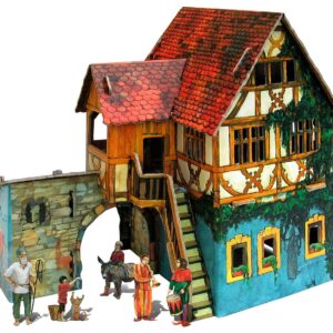 Clever Paper Sailor's House with Figures