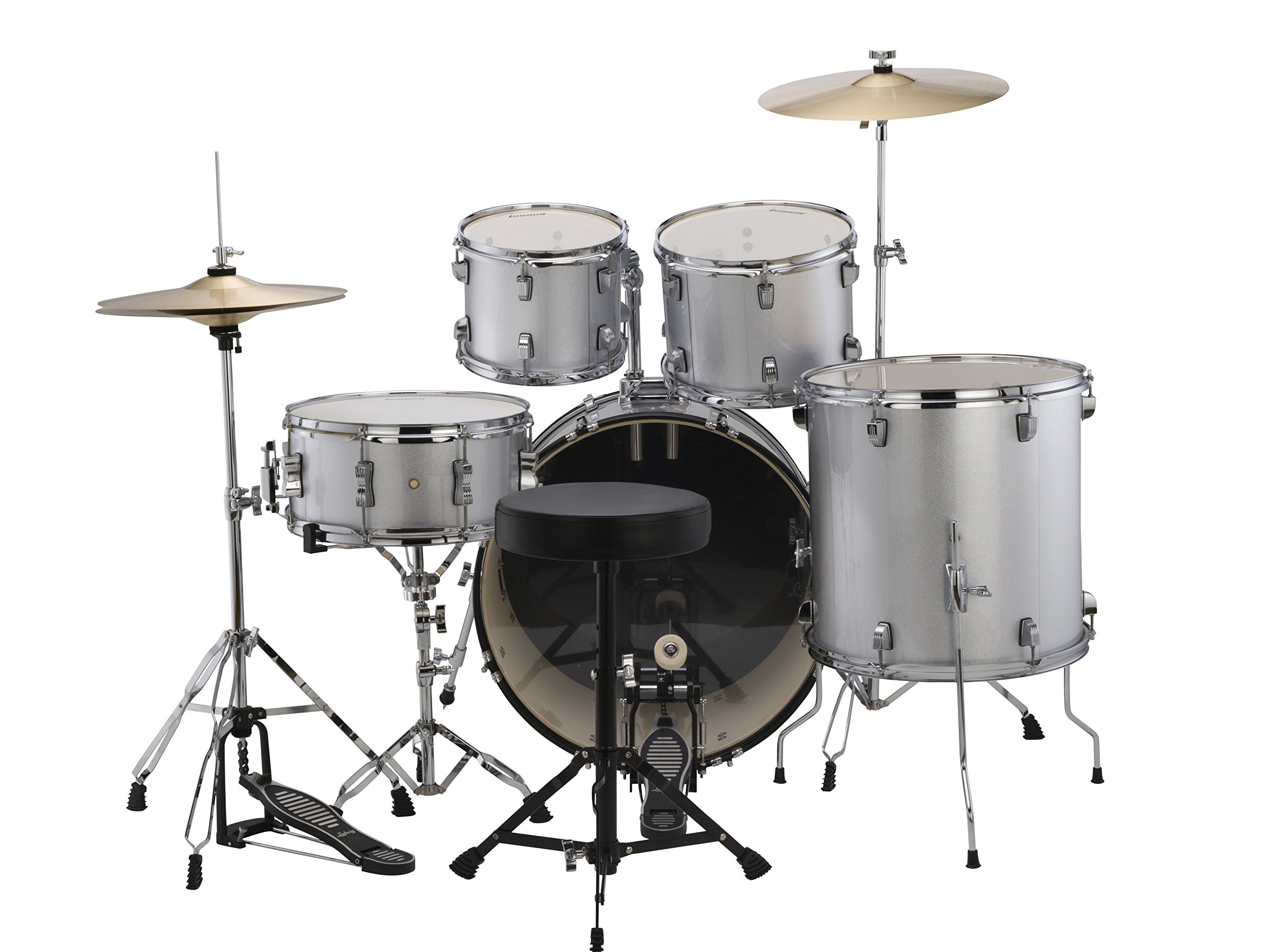 Ludwig 5 Piece Accent Drive Drum Set with Hardware & Cymbals