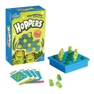 thinkfun hoppers logic game - enhances critical thinking skills | vibrant multicolor design | fun and educational gameplay | perfect mind teaser for kids and adults | asin: 76347