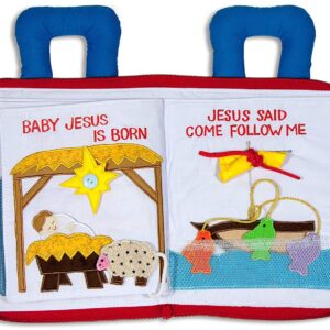 My Bible Quiet Book by My Growing Season | Interactive Fabric Activity Book for Kids | Educational Christian Toy for Toddlers & Preschoolers | Travel-Friendly and Sensory-Rich Soft Book