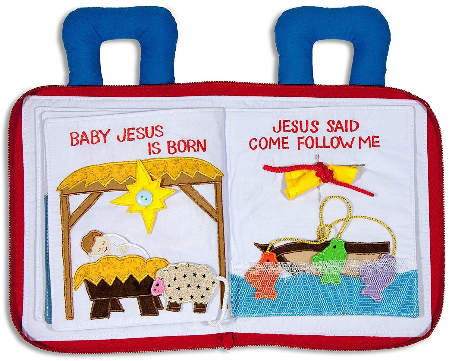 My Bible Quiet Book by My Growing Season | Interactive Fabric Activity Book for Kids | Educational Christian Toy for Toddlers & Preschoolers | Travel-Friendly and Sensory-Rich Soft Book