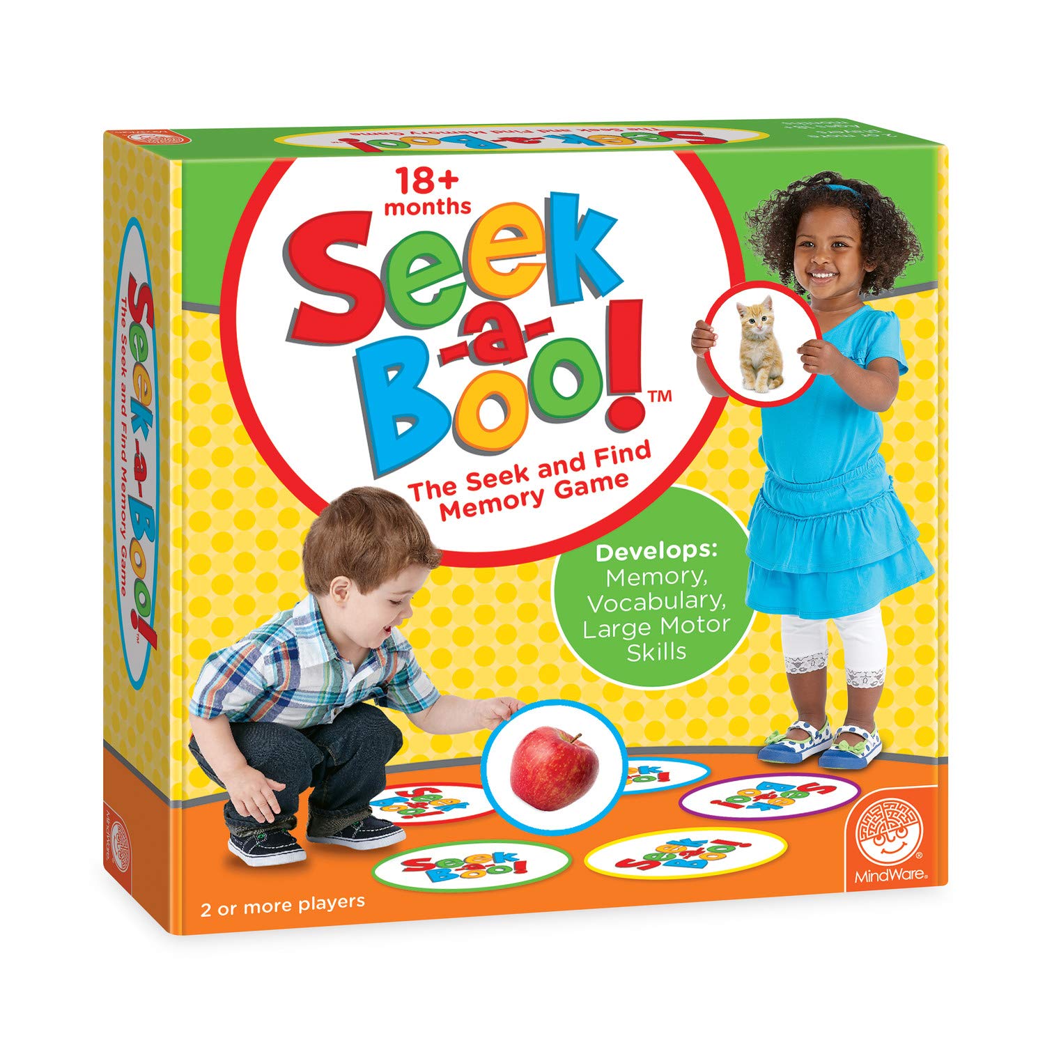 MindWare Seek-a-Boo Seek and Find Memory Game and Toddler Flash Cards Matching Game