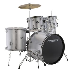 Ludwig 5 Piece Accent Drive Drum Set with Hardware & Cymbals