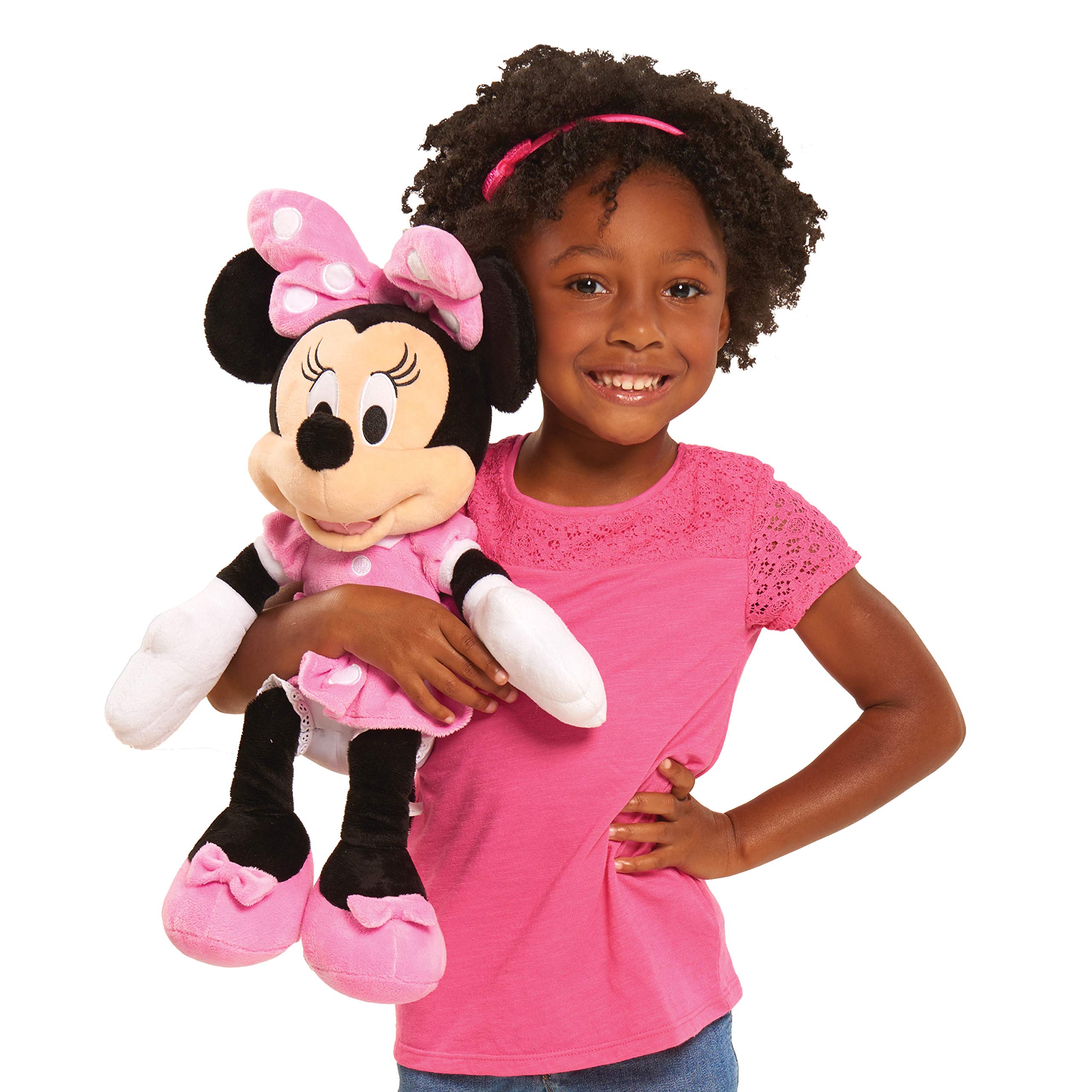 Disney Junior Mickey Mouse Large Plush Minnie Mouse, Officially Licensed Kids Toys for Ages 2 Up by Just Play