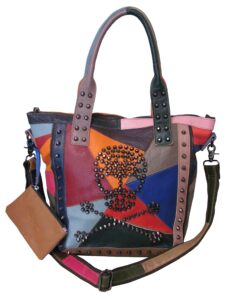 amerileather qmetal crossbones (rainbow)