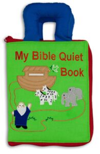 my bible quiet book by my growing season | interactive fabric activity book for kids | educational christian toy for toddlers & preschoolers | travel-friendly and sensory-rich soft book