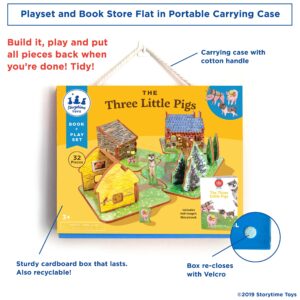 STORYTIME TOYS The Three Little Pigs 3D Puzzle - Book and Toy Set - 3 in 1 - Book, Build, and Play