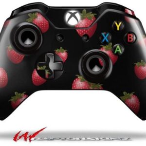 WraptorSkinz Decal Style Vinyl Skin Wrap compatible with XBOX One Original Wireless Controller Strawberries on Black - (CONTROLLER NOT INCLUDED)