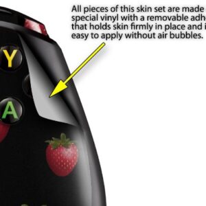 WraptorSkinz Decal Style Vinyl Skin Wrap compatible with XBOX One Original Wireless Controller Strawberries on Black - (CONTROLLER NOT INCLUDED)