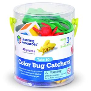 Learning Resources Take 10! Color Bug Catchers, Fine Motor Skills, for 2-4 Players, Ages 3+