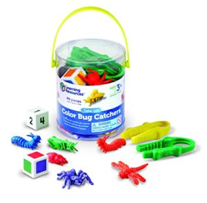 learning resources take 10! color bug catchers, fine motor skills, for 2-4 players, ages 3+