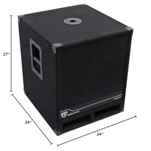 Rockville RBG15S 1600w Active Powered PA Subwoofer w/DSP + Limiter Pro/DJ, 15 inch, Black