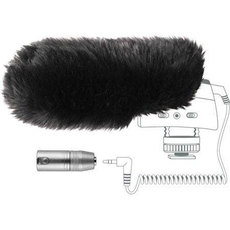 The Imaging World Bundle of Sennheiser MKE 400 Video Camera Shotgun Microphone + Sennheiser MZW400 Wind-muff and XLR Adapter Kit + Microfiber Cloth