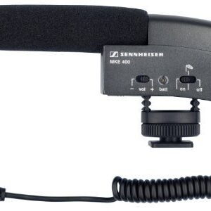 The Imaging World Bundle of Sennheiser MKE 400 Video Camera Shotgun Microphone + Sennheiser MZW400 Wind-muff and XLR Adapter Kit + Microfiber Cloth