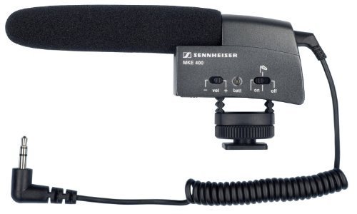 The Imaging World Bundle of Sennheiser MKE 400 Video Camera Shotgun Microphone + Sennheiser MZW400 Wind-muff and XLR Adapter Kit + Microfiber Cloth